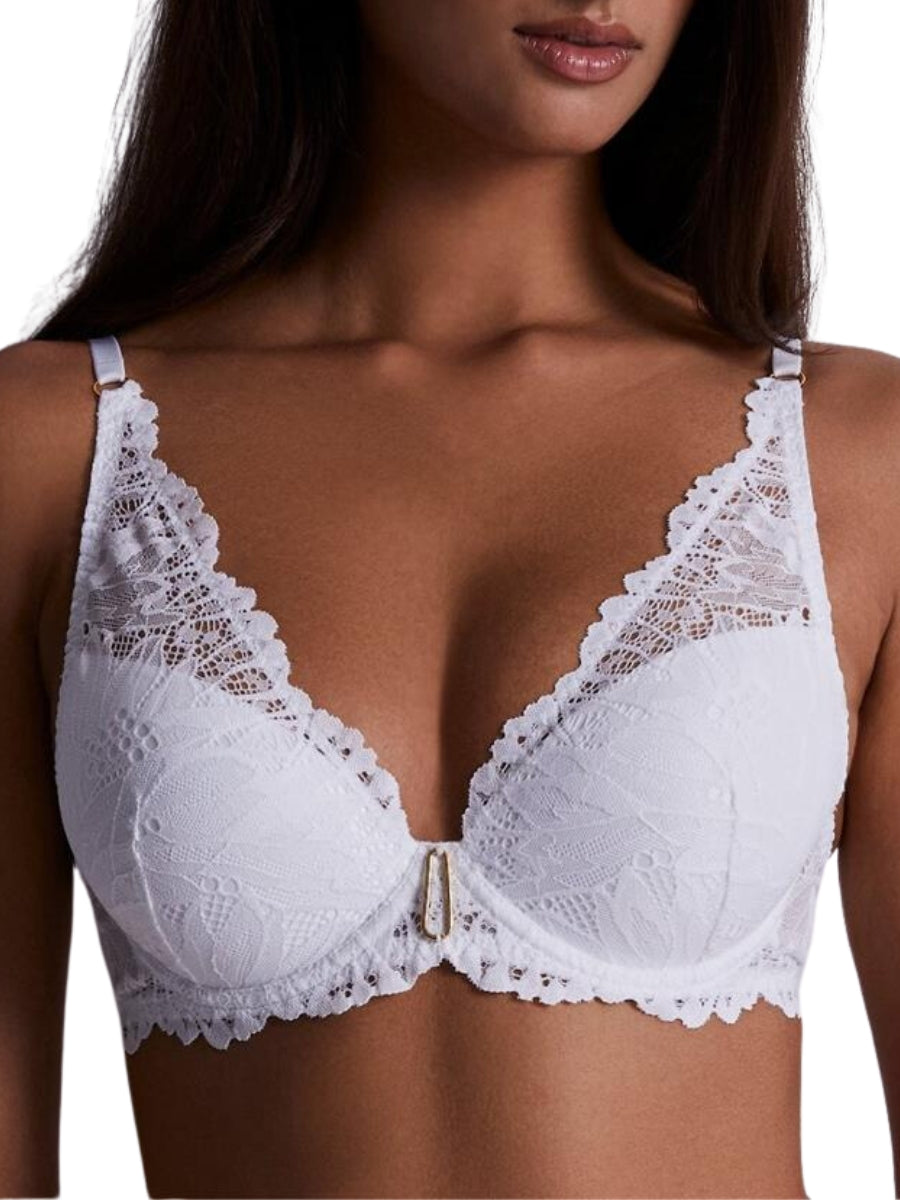 Aubade Flowermania High Apex Plunge Bra Blanc Braforme