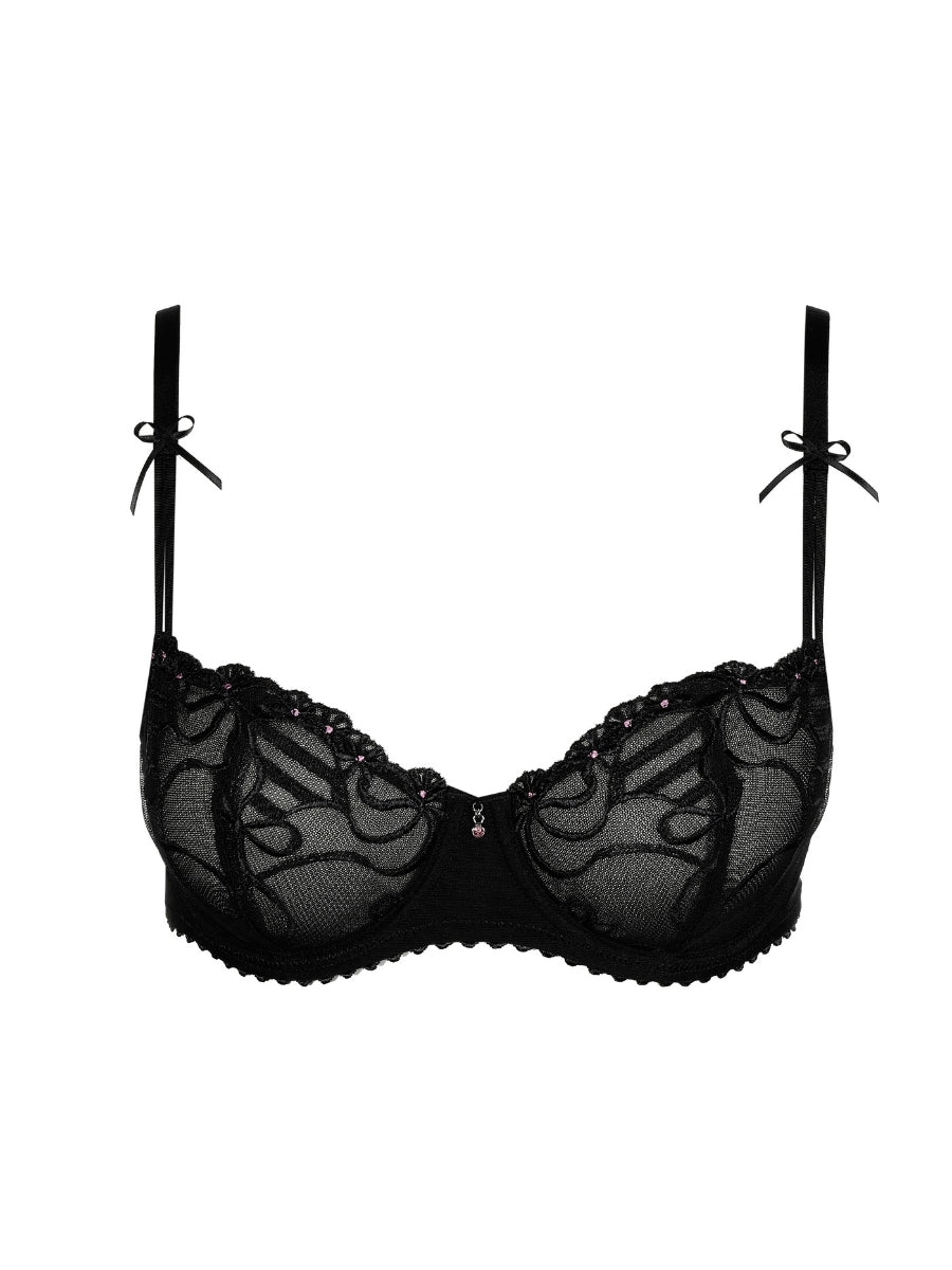 Marie Jo Noova Vertical Seam Balcony Bra - Black | BraForMe
