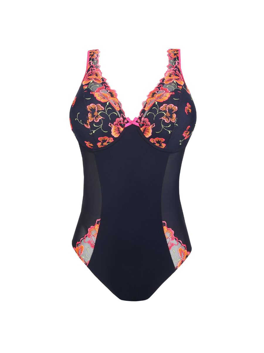 PrimaDonna Devdaha Half Padded Plunge Body - Velvet Blue | BraForMe