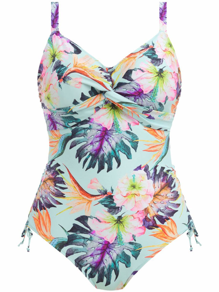Fantasie Paradiso Twist Front Adjustable Leg Swimsuit - Soft Mint ...