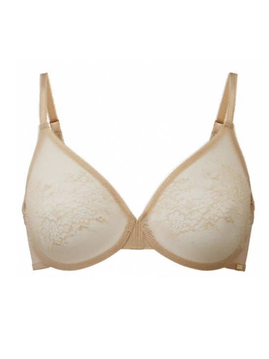 Gossard Glossies Lace Sheer Moulded Bra - Rose | BraForMe