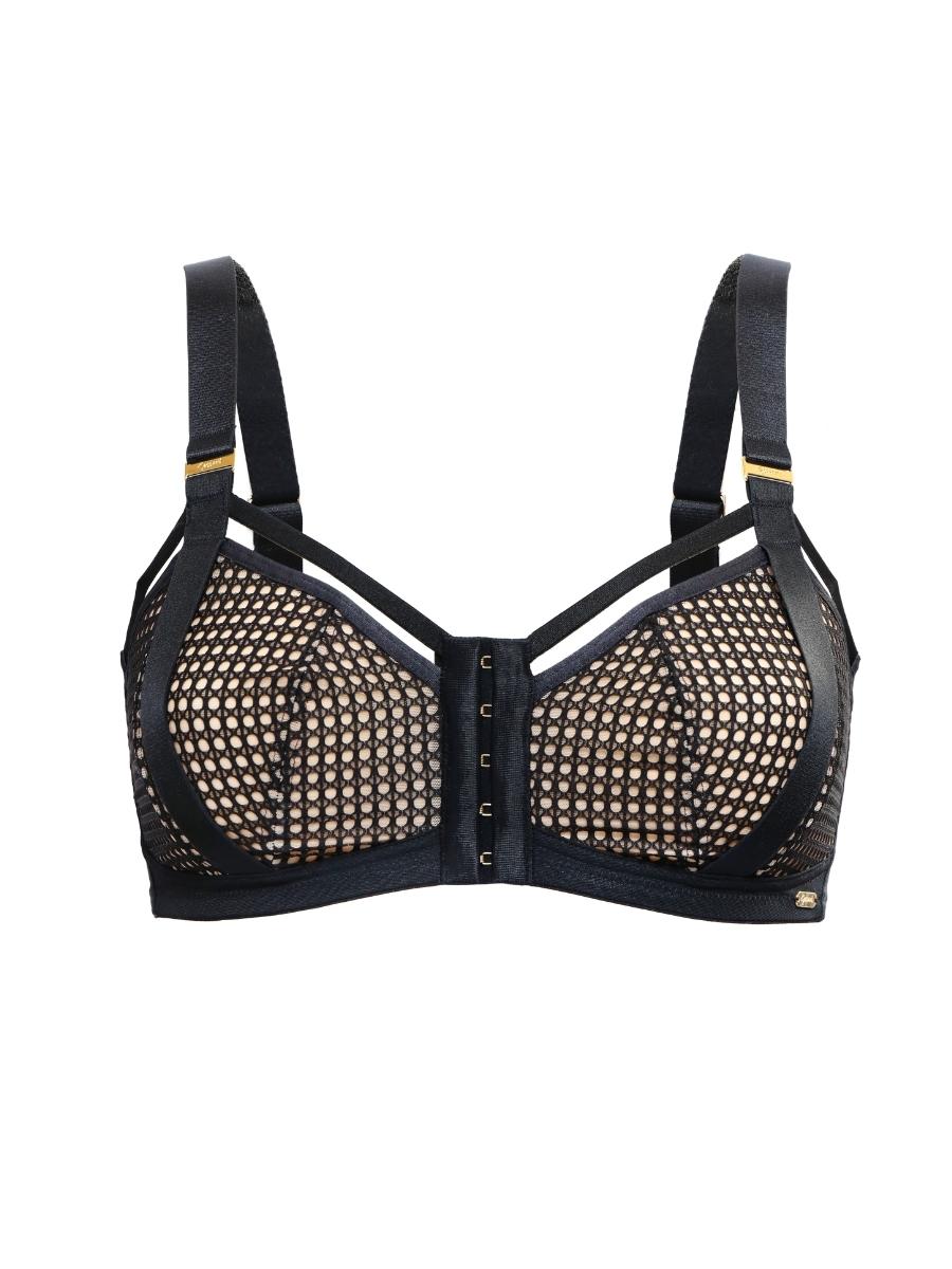 Gossard Pulse Mesh Front Fastening Bra - Black | BraForMe